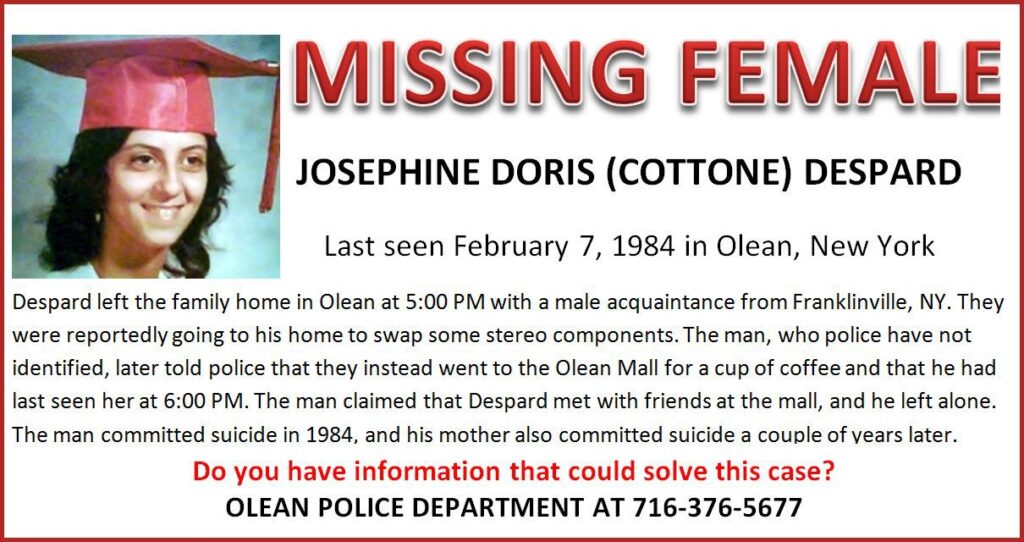 New tips rekindling 34-year-old Despard disappearance case - Olean ...