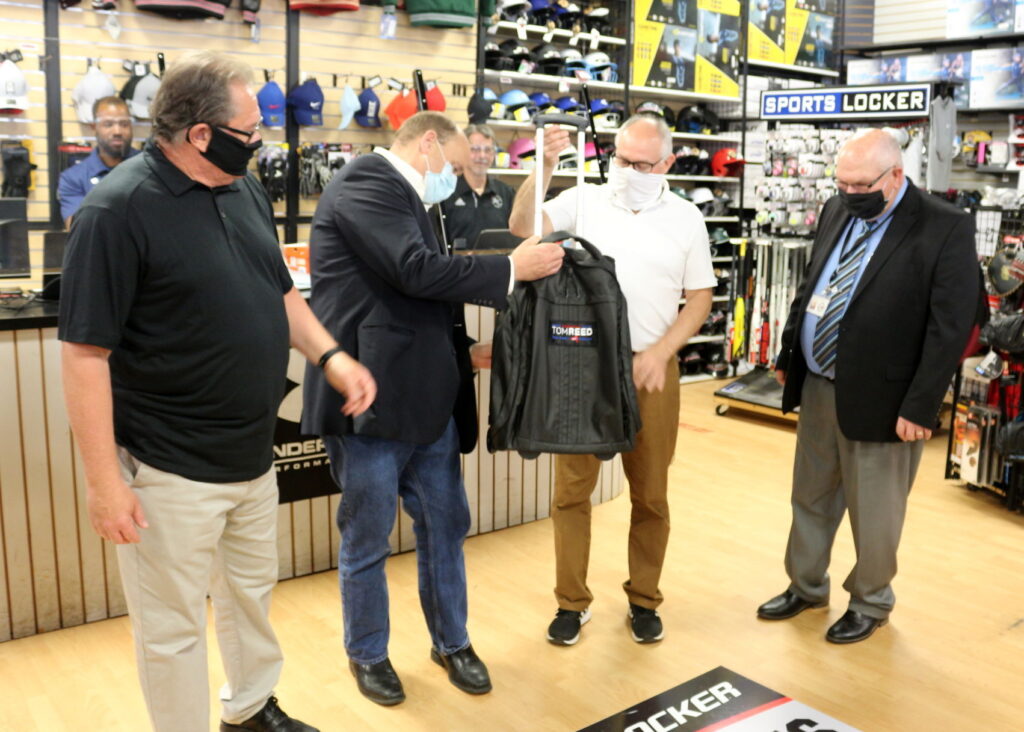 Reed tours Olean's Sports Locker as retail begins to reopen in Phase 2 ...