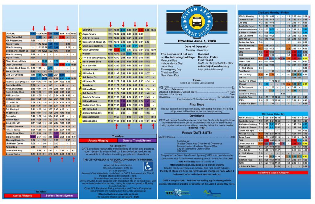 Olean Area Transit System announces route changes for June - Olean ...