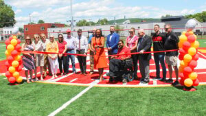 Olean school officials cut ribbon on new athletic turf fields ...