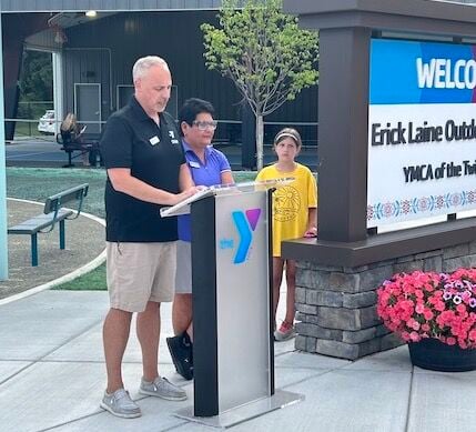 YMCA unveils splash pad, other features of Laine Outdoor Center - Olean ...