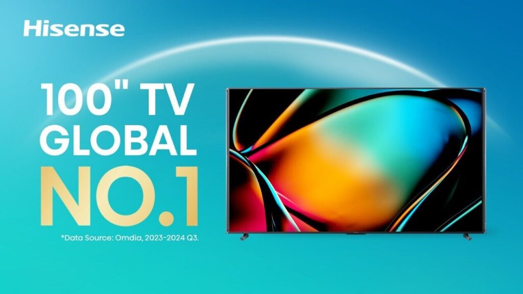 Hisense Secures Top Spot in 100-inch TV Global Shipments - Olean Times ...