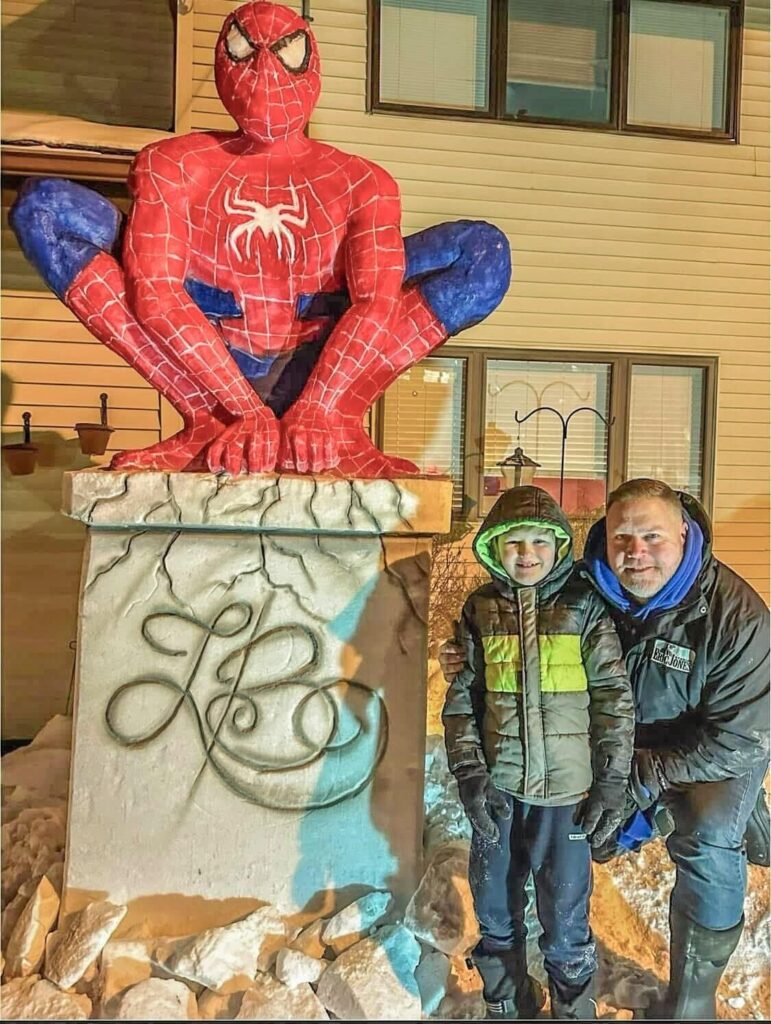 Sculpting for Smiles: Jones creates Spider-Man for Fillmore boy - Olean ...