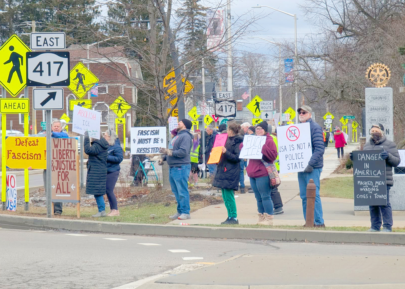 Over 100 attend Olean ‘ICE Out for Good’ demonstration - Olean Times Herald
