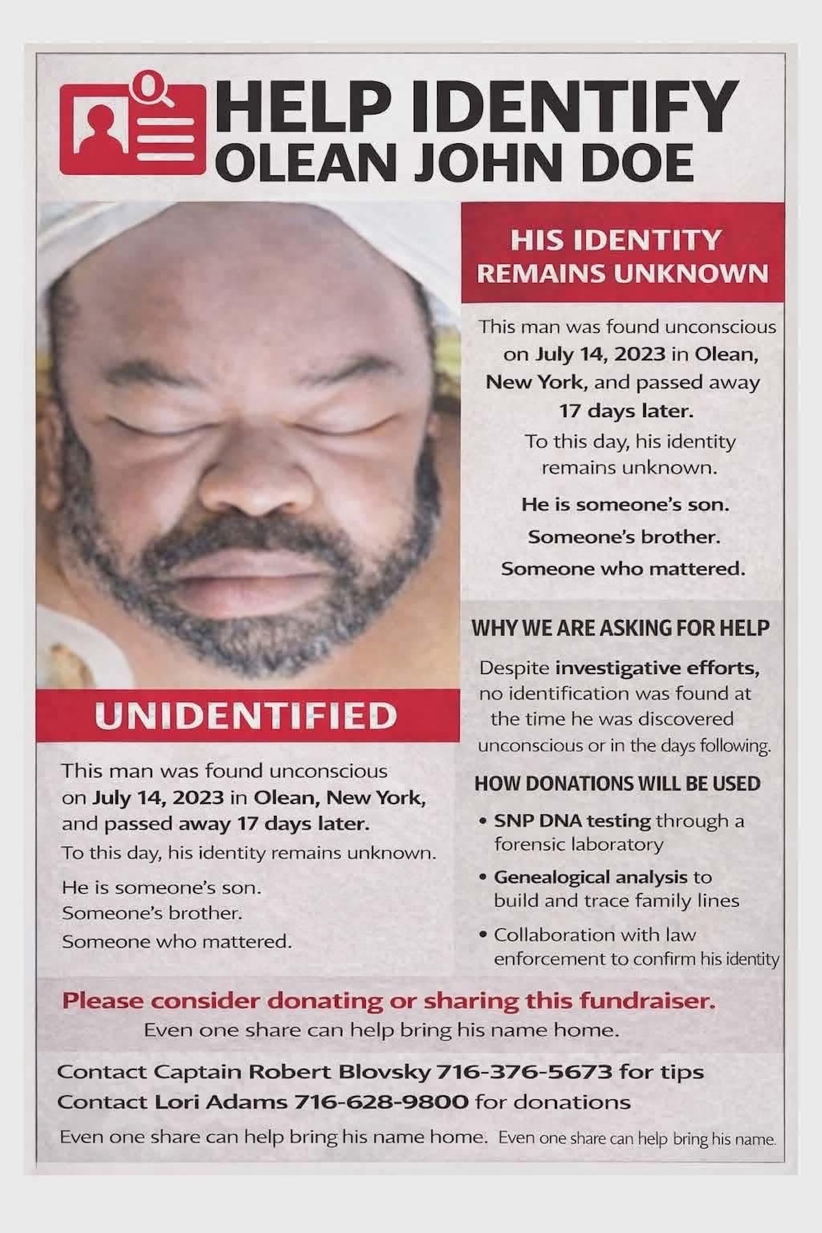 Olean police offer more details on 'Olean John Doe' - Olean Times Herald