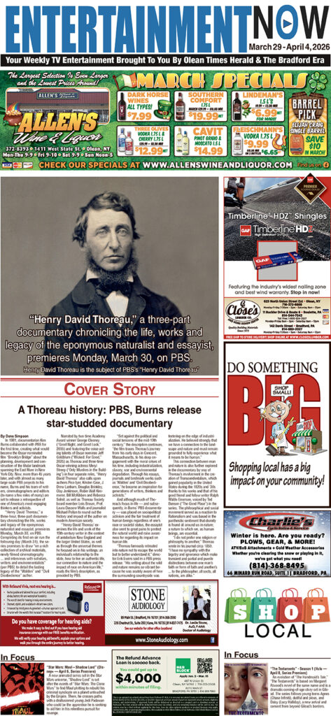 Entertainment Now March 29 – April 4, 2026 - Olean Times Herald