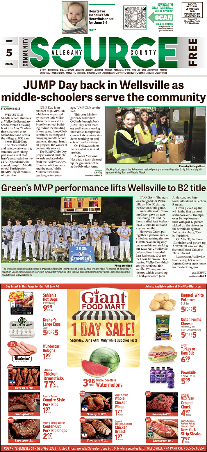 Allegany County Source 06-05-2026 - Olean Times Herald